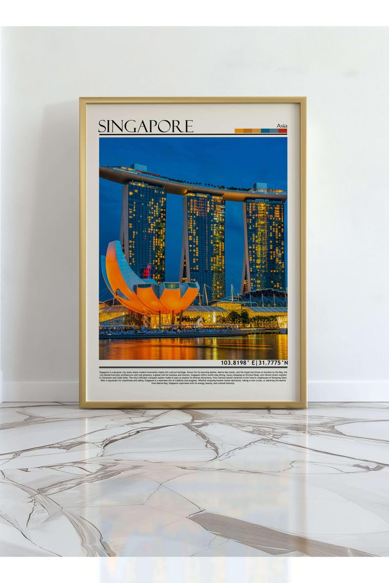Singapore Print, Singapore Poster, Singapore Travel Poster, Singapore ...