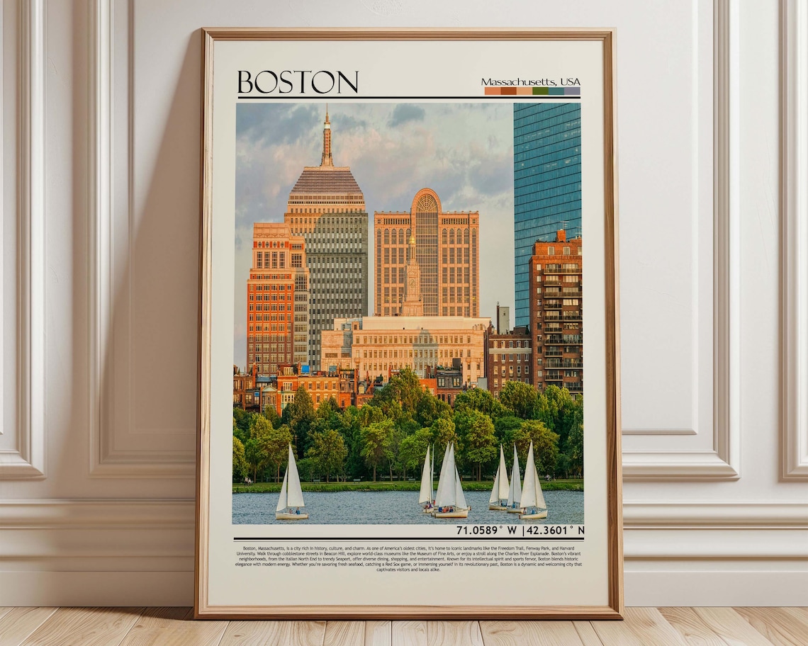 Boston Print, Boston Poster, Boston Travel Poster, Boston Photo, Boston ...