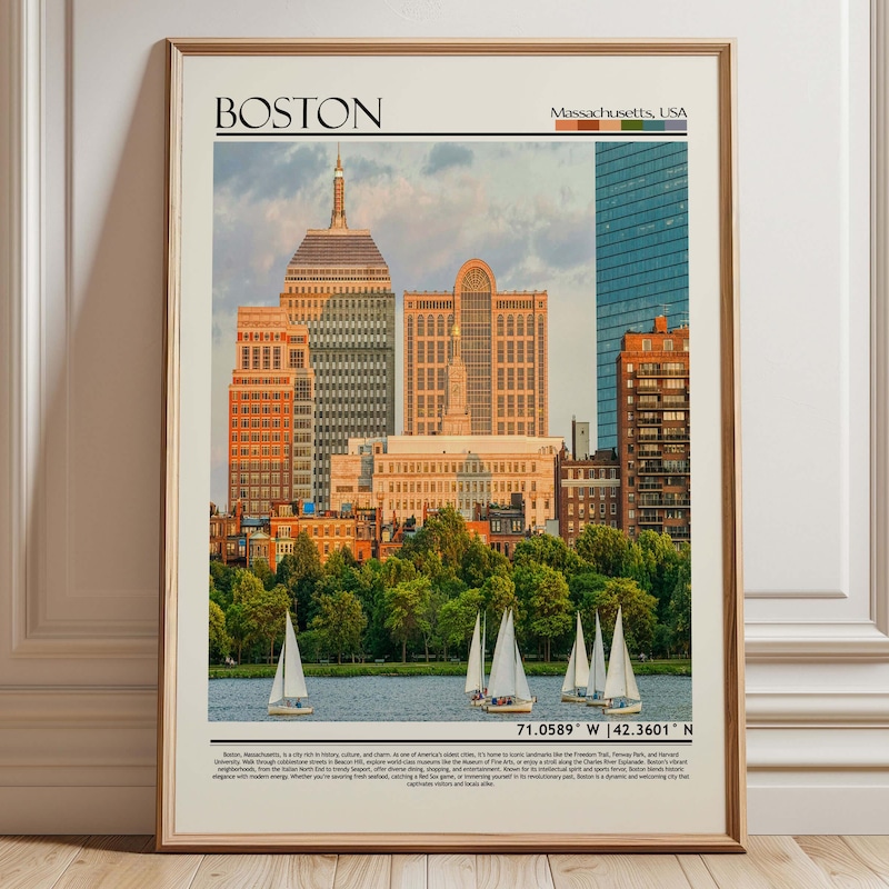 Boston Artwork With Frame - Etsy