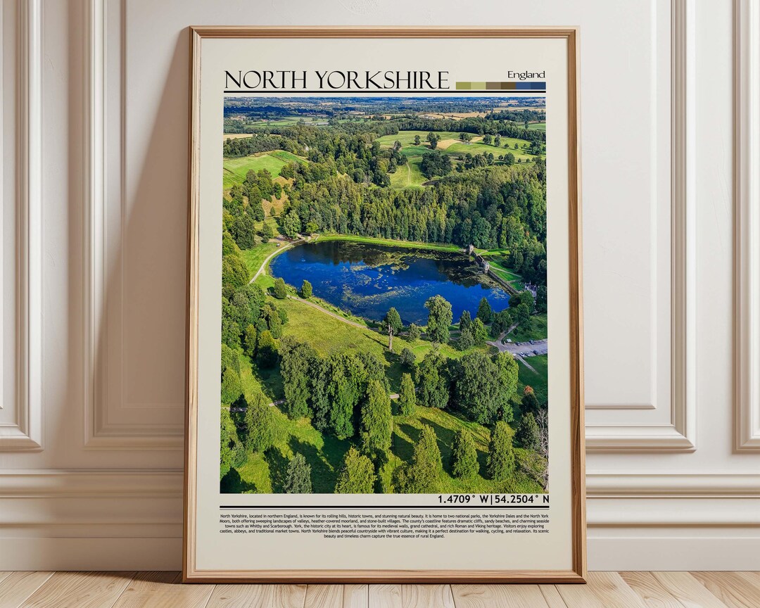 North Yorkshire Poster| English Countryside Wall Art | England Poster ...