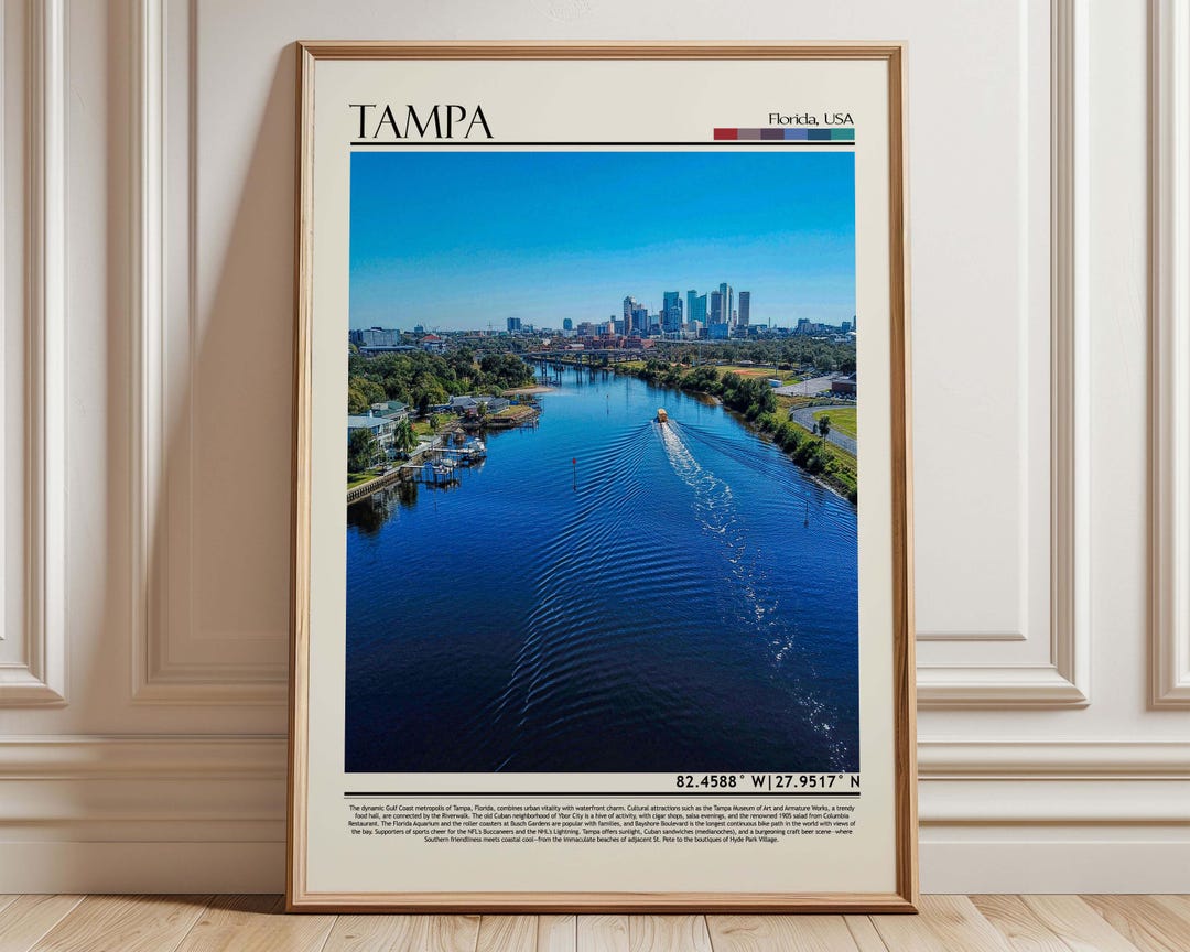 Tampa Print, Tampa Poster, Tampa Wall Art, Tampa Travel, Tampa Art ...