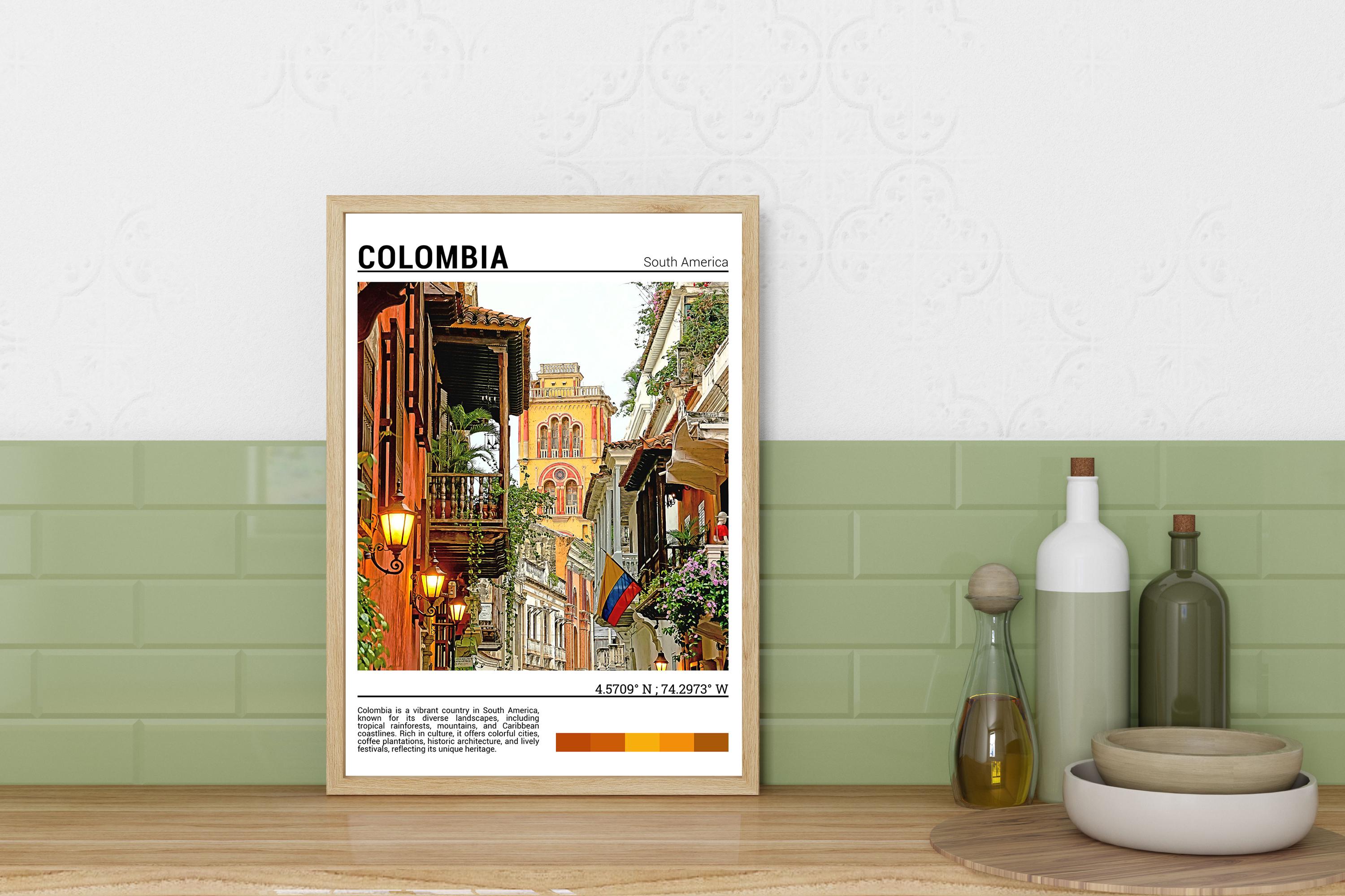 Colombia Wall Art Print , Colombia Photo Artwork Poster , Colombia ...