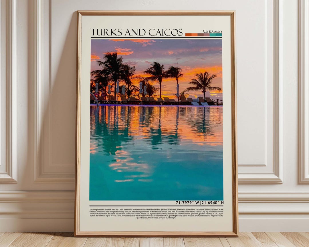 Turks and Caicos Wall Art , Turks and Caicos Poster, Turks and Caicos ...