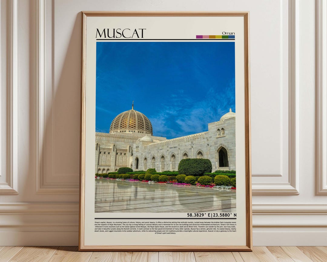 Muscat Print, Muscat Poster, Muscat Wall Art, Muscat Travel, Muscat Art ...