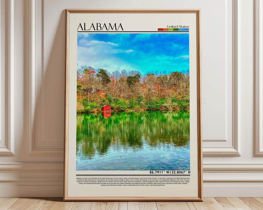 Alabama Wall Art, Alabama Poster, Alabama Photo , Alabama Artwork ...