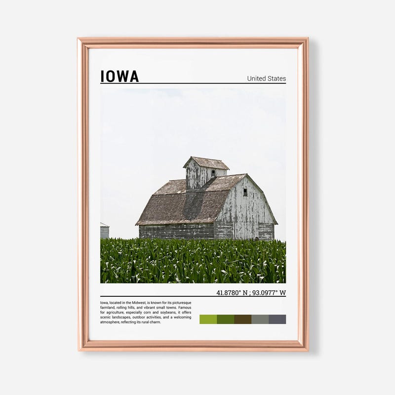 Iowa Poster - Etsy