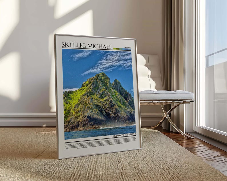 Skellig Michael Print, Skellig Michael Wall Art, Skellig Michael Poster ...