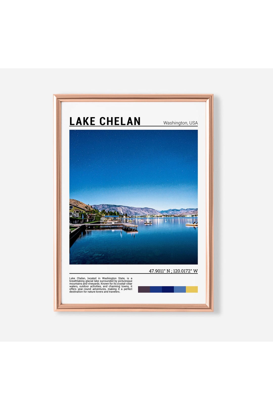 Lake Chelan Wall Art Print - Lake Chelan Photo - Lake Chelan Artwork ...