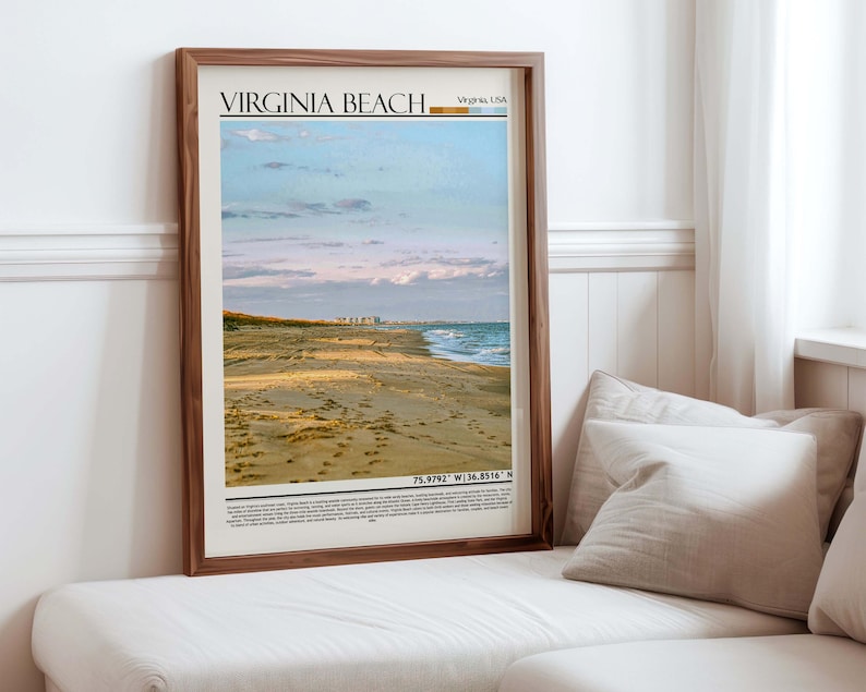 Virginia Beach Print, Virginia Beach Poster, Virginia Beach Wall Art ...