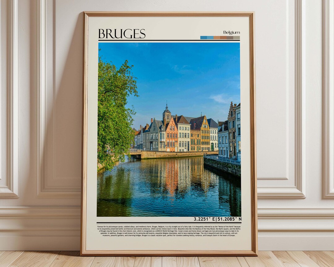 Bruges Belgium Wall Art | Belgium Poster | Bruges Print | European ...