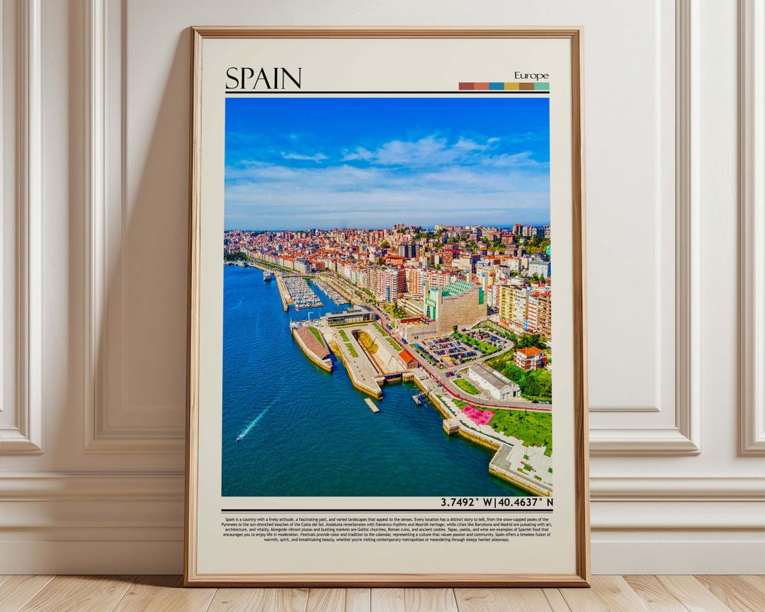 Santander Spain Wall Art Print, Coastal Cityscape Photography, Northern ...