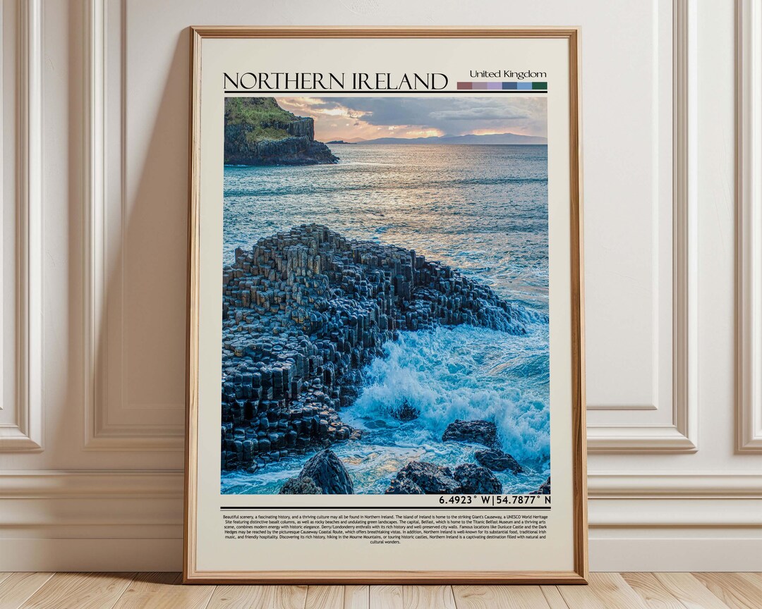 Northern Ireland Print, Northern Ireland Wall Art, Northern Ireland ...