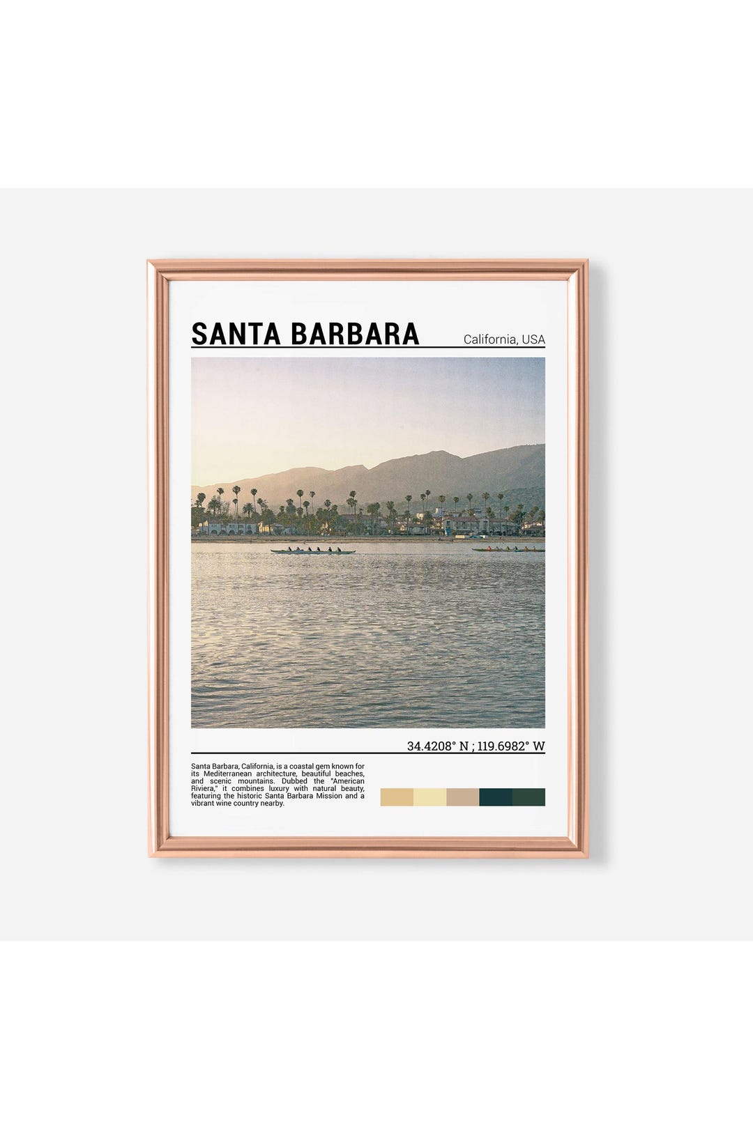 Santa Barbara Wall Art, Santa Barbara Poster Print, Santa Barbara Photo ...