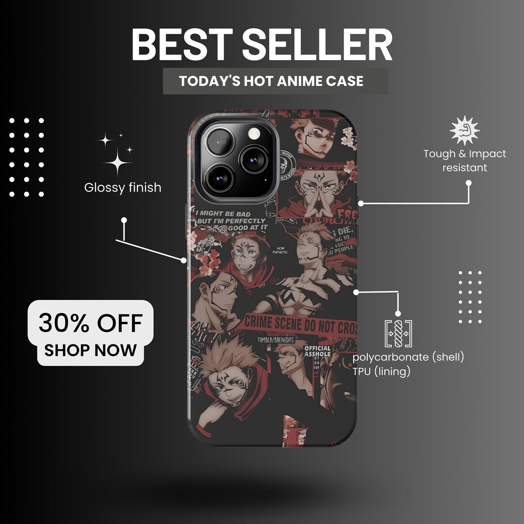 Ryomen Sukuna Jujutsu Kaisen Anime iPhone Case, JJK Phone Case - Etsy ...