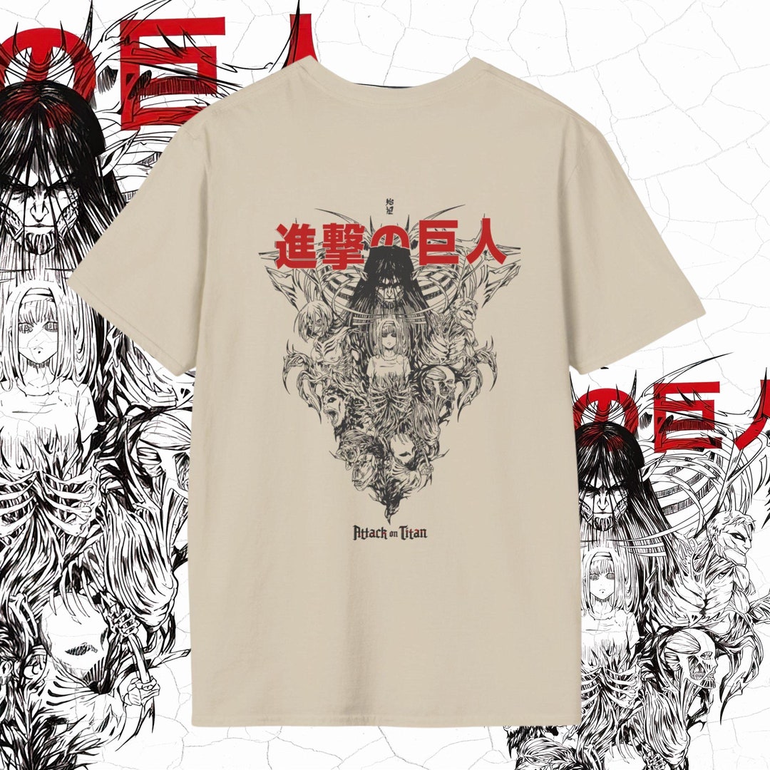 Anime Tshirt Men, Attack on Titan Shirt, AOT Shirt, Eren Yeager Shirt ...