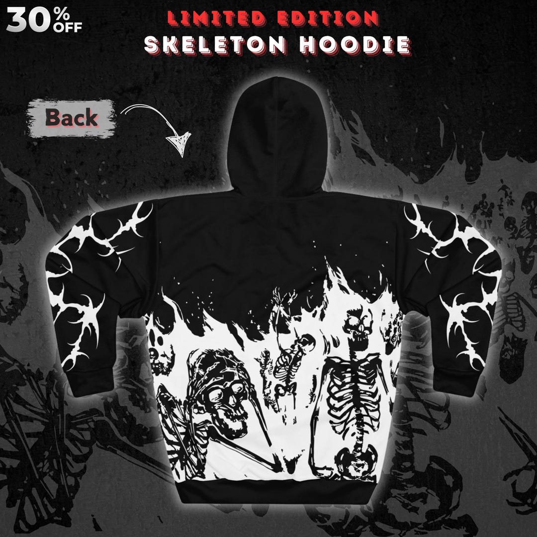 Premium Skeleton Hoodie, Skeleton Halloween Hoodie, Skeleton Hoodie ...
