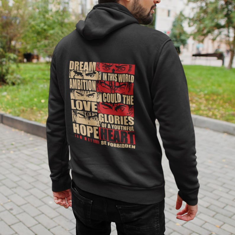 Berserk Guts Anime Hoodie, Cotton Blend - Etsy
