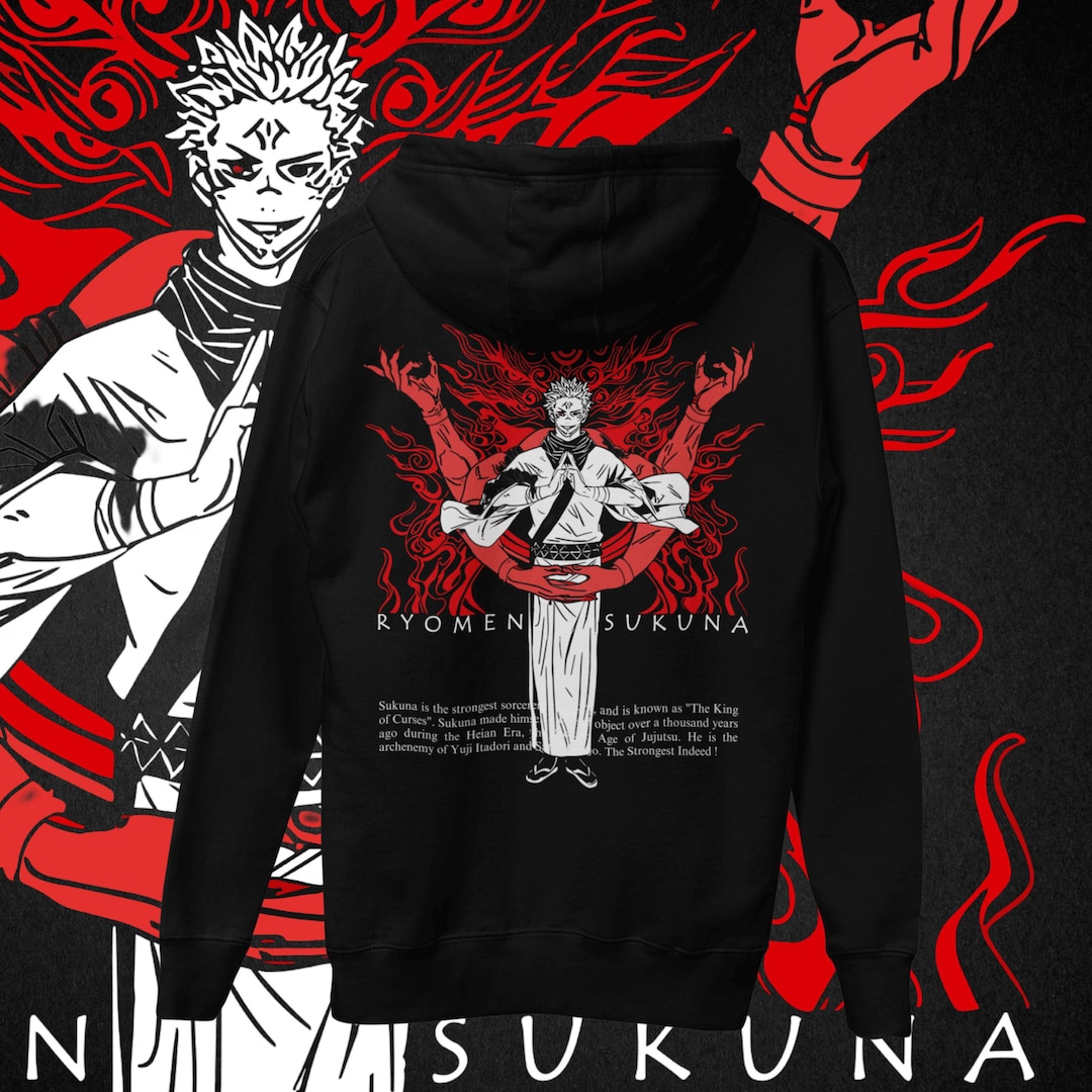 Jujutsu Kaisen Hoodie, JJK Hoodie, Sukuna Hoodie, Ryomen Sukuna Hoodie ...