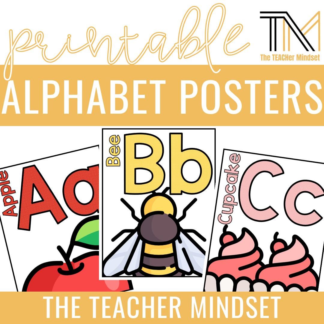 Bright Alphabet Posters for the Classroom | Classroom Decor | Colorful ...