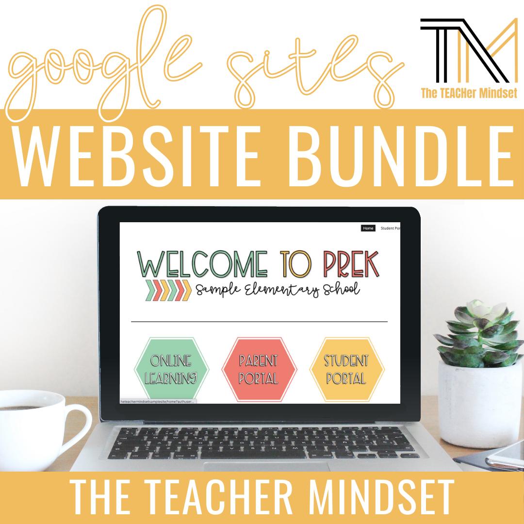 Google Sites Template | Classroom Website | Canva | Bright & Airy Theme ...