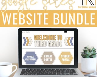 Google Sites Template | Classroom Website | Canva | Bright & Airy Theme ...