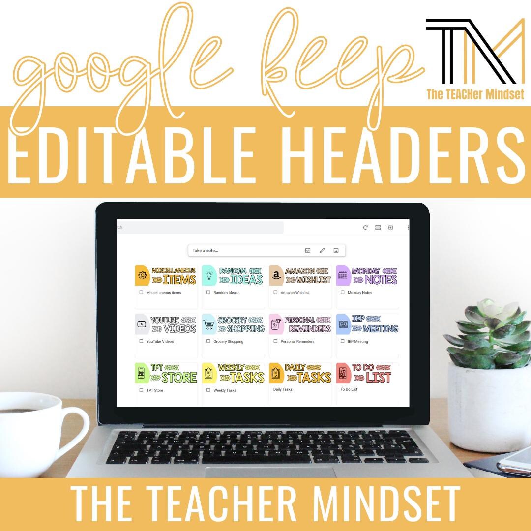 Google Keep Headers | Canva Template - Etsy