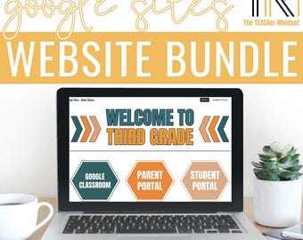 Google Sites Template | Classroom Website | Canva | Bright & Airy Theme ...