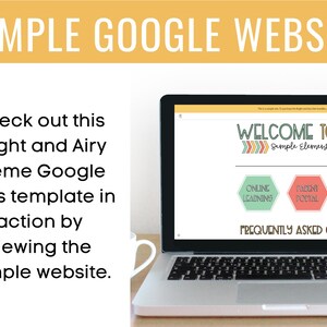 Google Sites Template | Classroom Website | Canva | Bright & Airy Theme ...
