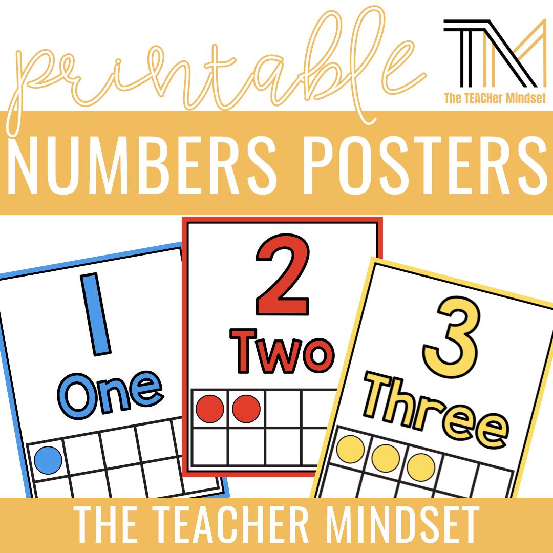 Classroom Numbers Posters | Numbers 1 to 20 - Etsy