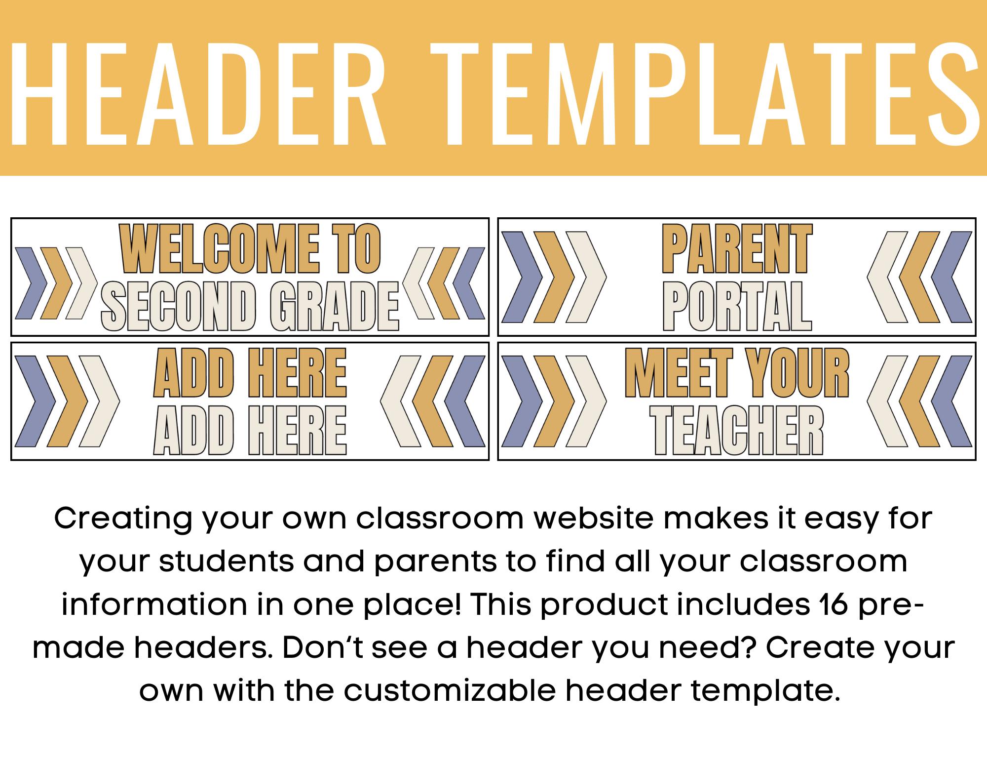 Google Sites Template | Classroom Website | Canva | Neutral Theme - Etsy