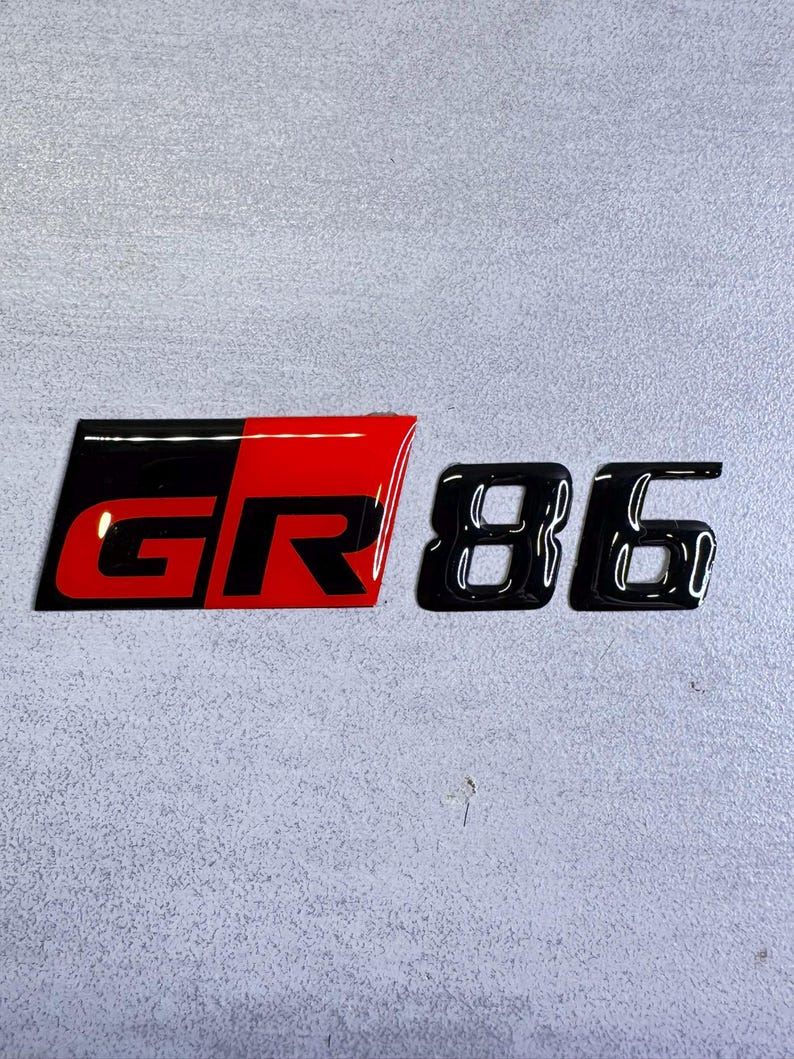 Gel Overlay Decals - Compatible With Toyota GR86 Rear Emblem - "gr-86 ...