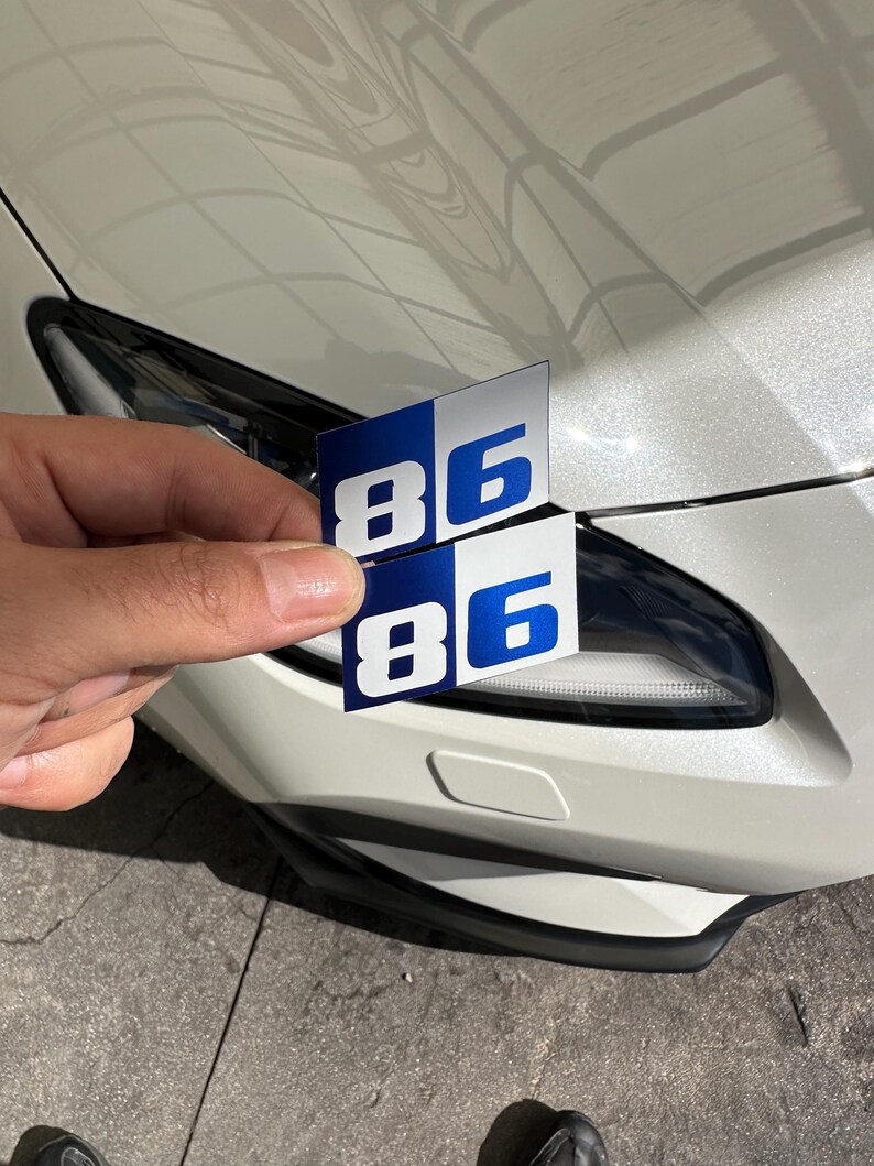 Vinyl Overlay Decals Compatible With Toyota GR86 Front & Rear Emblem 86 ...