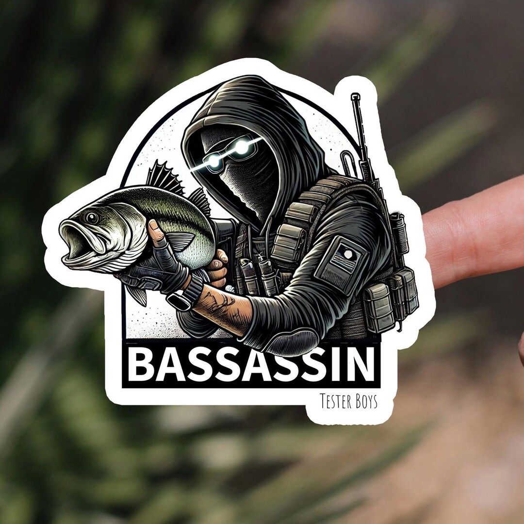 Bassassin – Tactical Bass Fishing Sticker for Coolers, Trucks, and ...