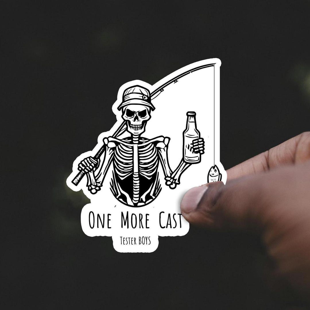 One More Cast Sticker - Etsy