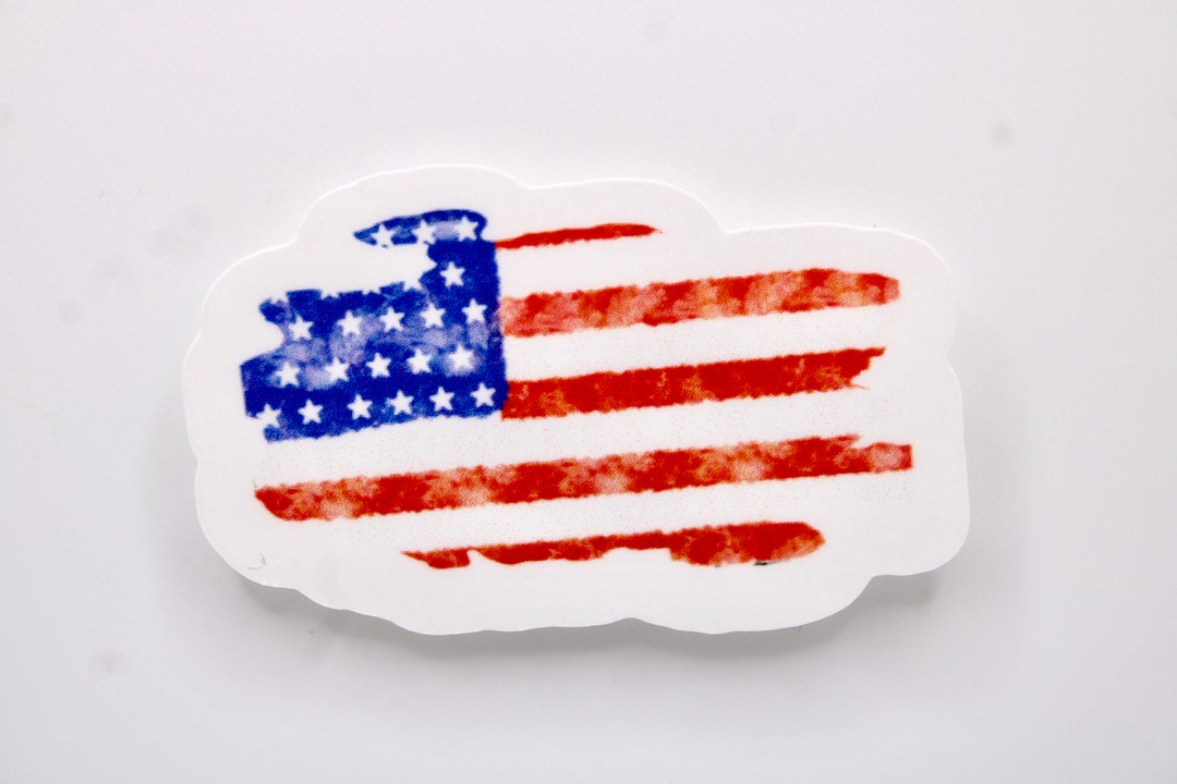 Distressed American Flag Sticker - USA - Waterproof and Weatherproof - Etsy