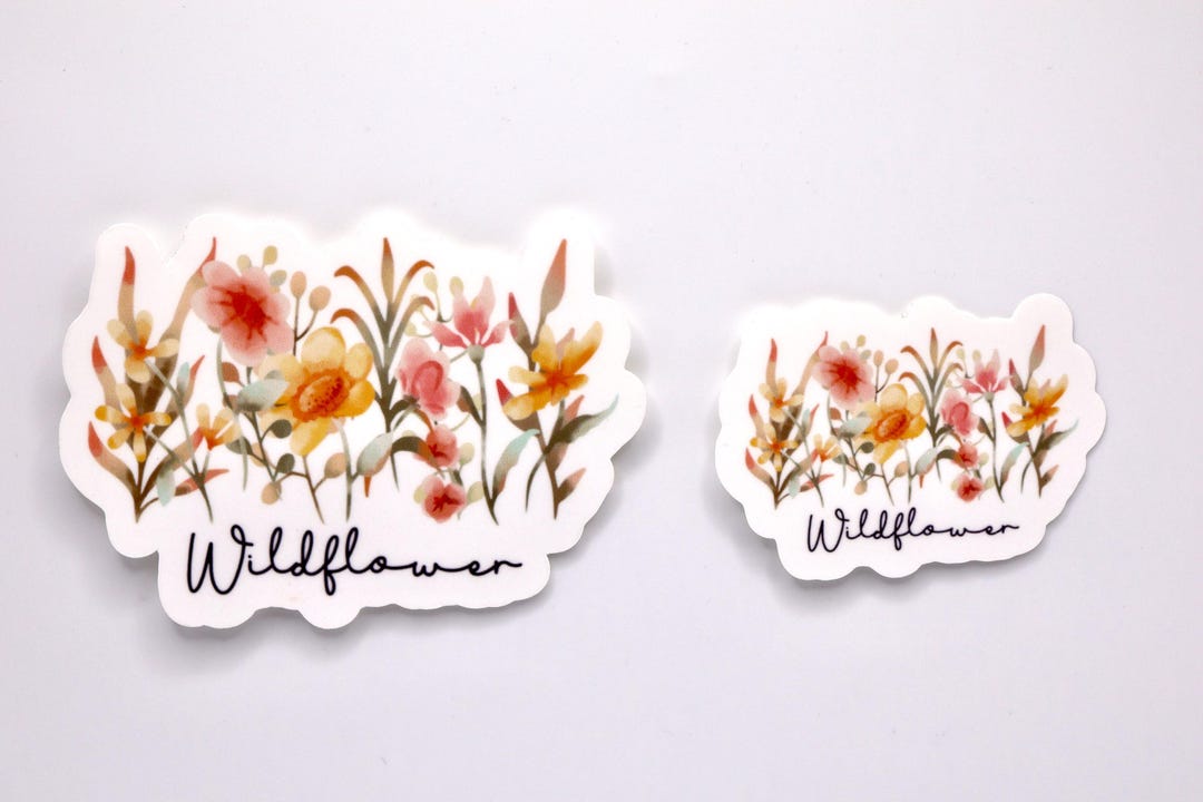 Wildflower Garden Sticker - 2 Size Options - Etsy