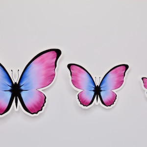 Blue and Pink Butterfly Sticker - so Many Options!! - Etsy