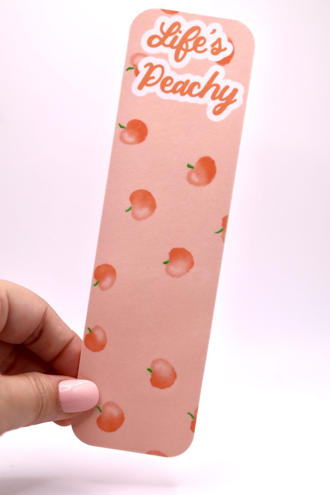 Life’s Peachy Bookmark - Peaches - Fully Laminated - 199gsm Cardstock ...