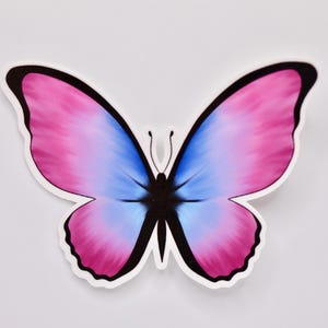 Blue and Pink Butterfly Sticker - so Many Options!! - Etsy