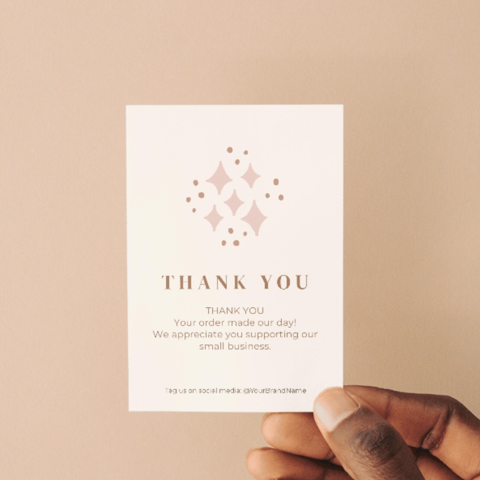 Editable Thank You Card Template Small Business Insert Card Printable ...