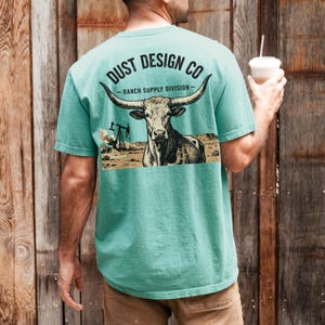 Western Shirt Men Oilfield Cowboy Ranch Supply Graphic Shirt Mens ...