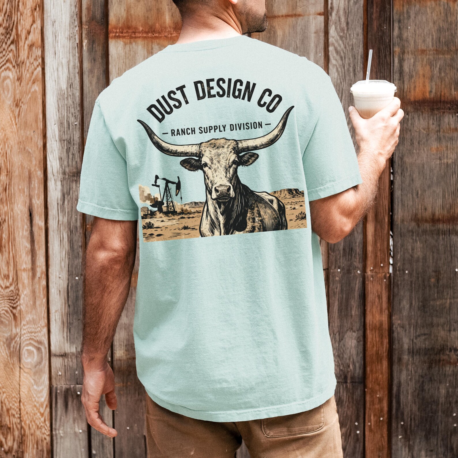 Western Shirt Men Oilfield Cowboy Ranch Supply Graphic Shirt Mens ...