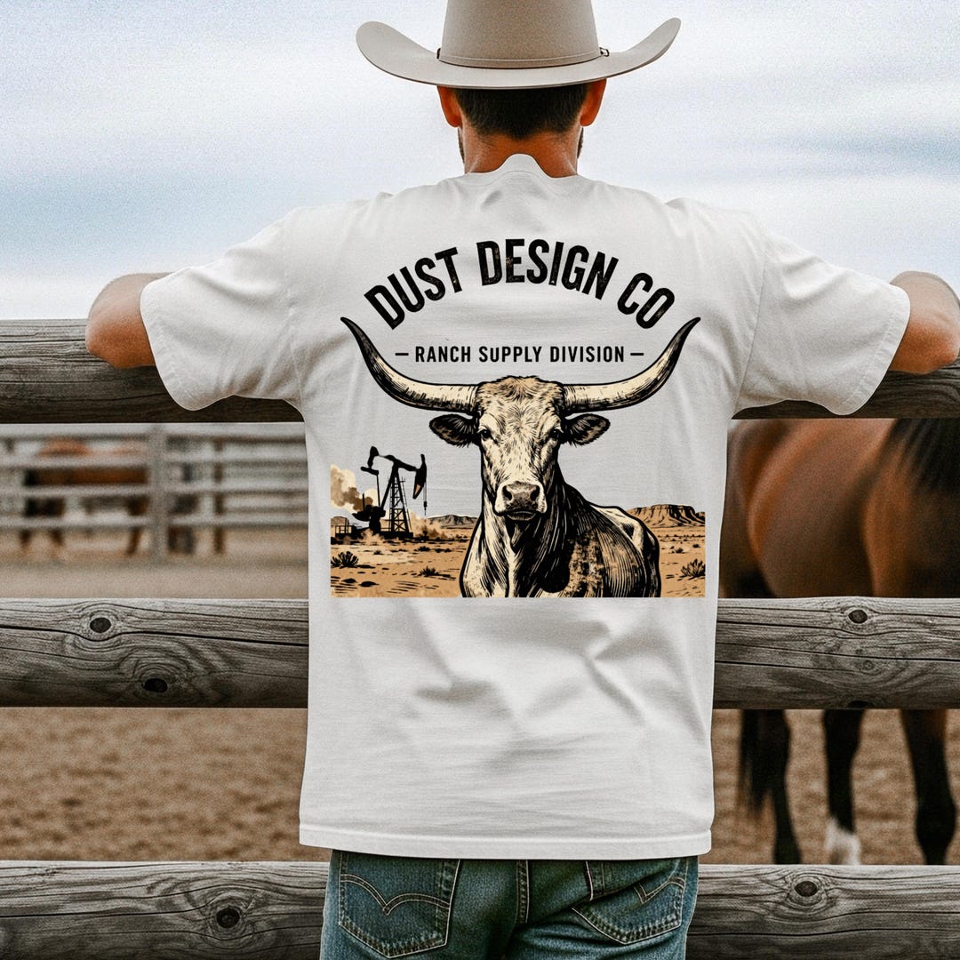 Western Shirt Men Oilfield Cowboy Ranch Supply Graphic Shirt Mens ...