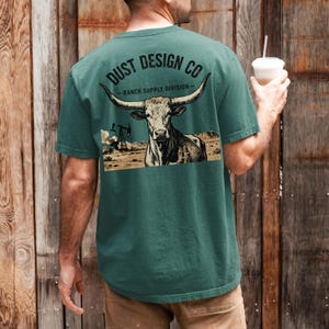 Western Shirt Men Oilfield Cowboy Ranch Supply Graphic Shirt Mens ...