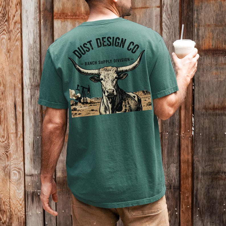 Western Shirt Men Oilfield Cowboy Ranch Supply Graphic Shirt Mens ...