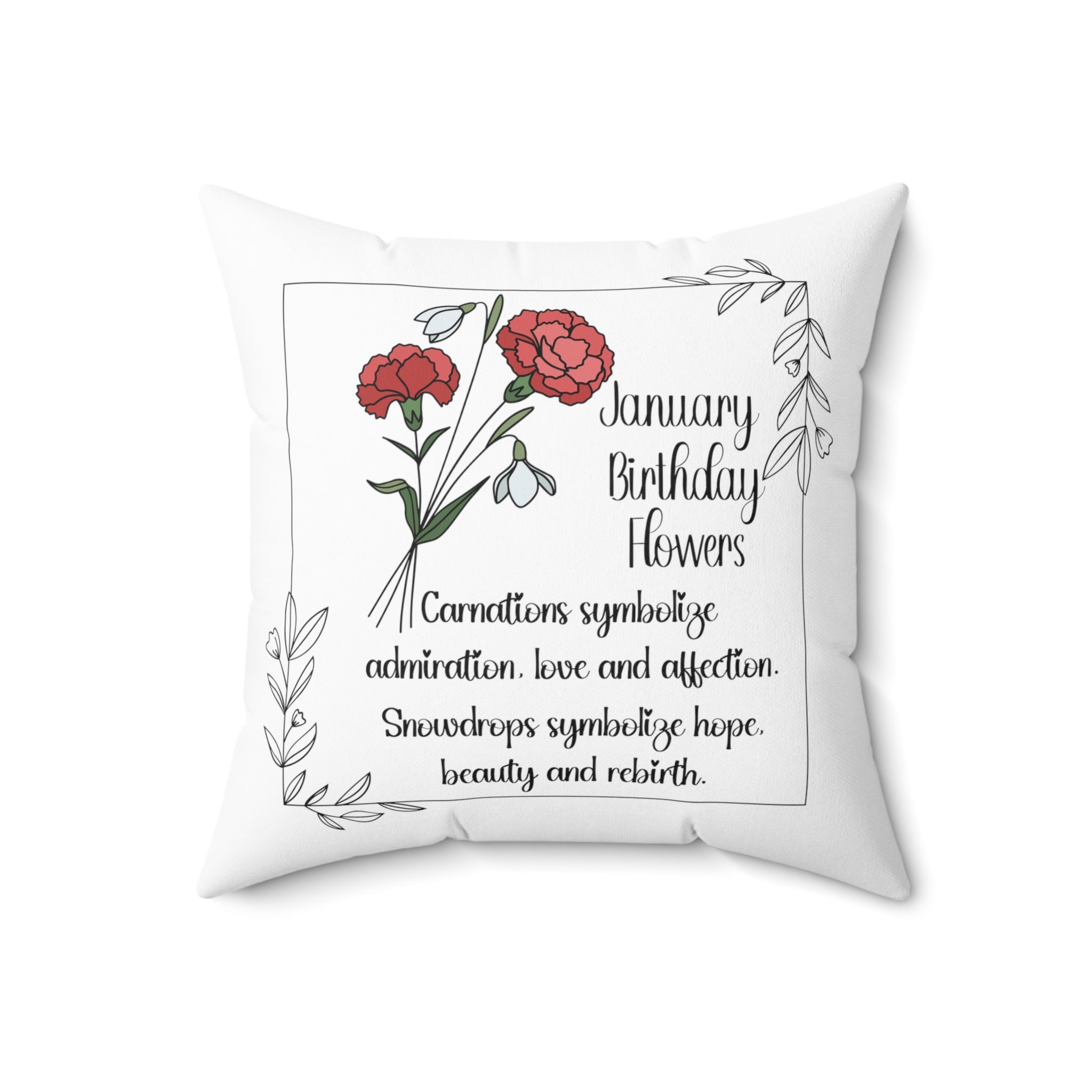 Birth Month Flower Gifts Personalized With Name, Custom Birth Flower ...