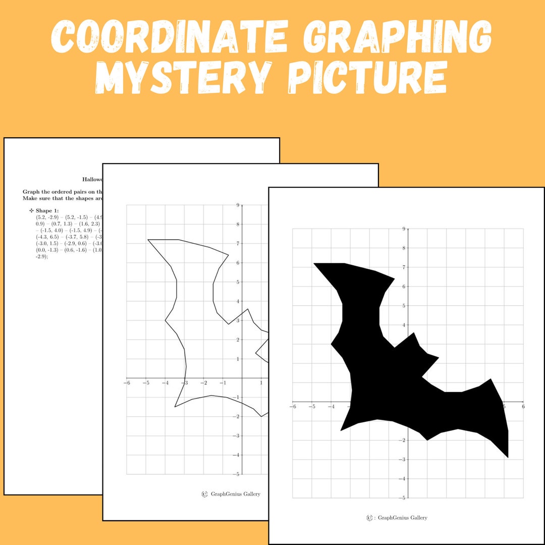 Funny Halloween Math Activities Coordinate Graphing Mystery Pictures ...