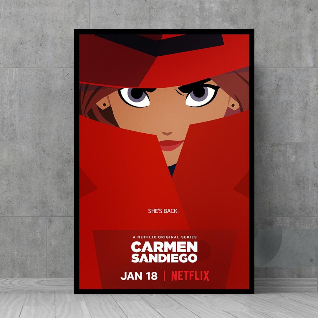 Carmen Sandiego Movie Poster - Wall Art - Vintage Posters - Retro Wall ...