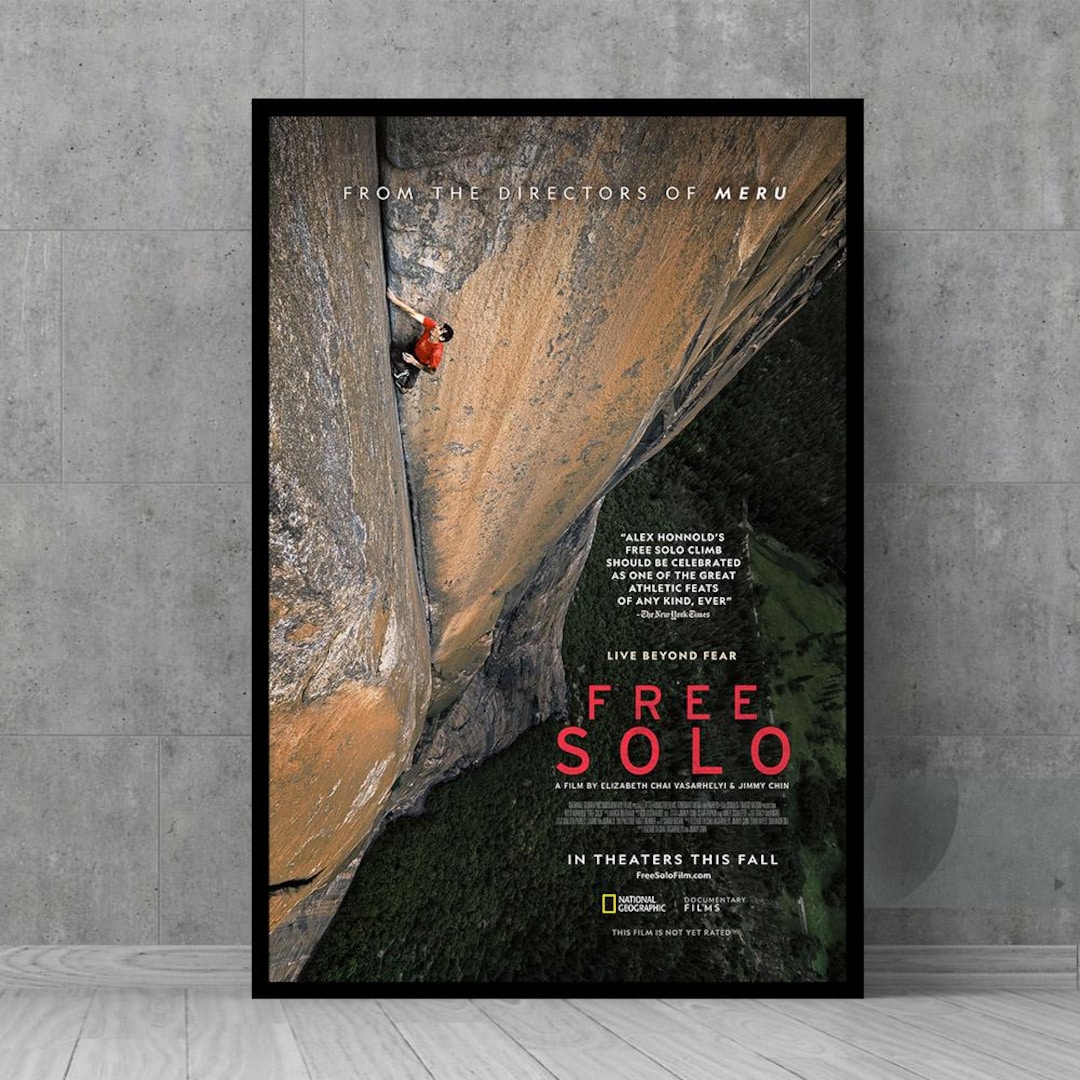 Free Solo Movie Film Poster - Wall Art - Vintage Posters - Retro Wall ...
