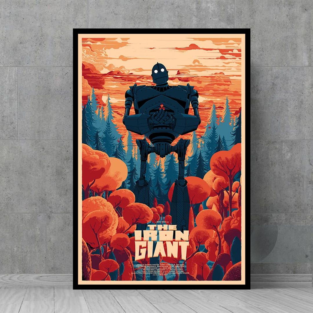 The Iron Giant Movie Poster - Wall Art - Classic Movie Posters - Retro ...